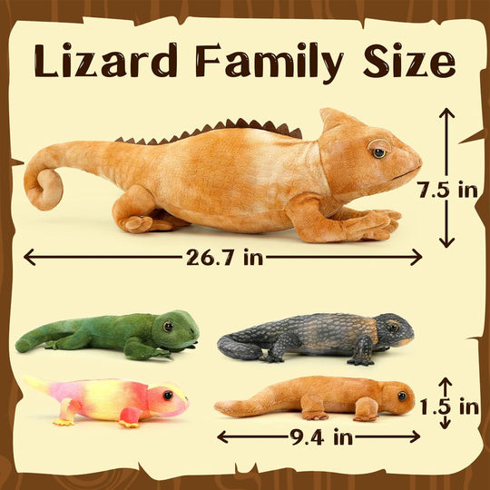 Realistic Lizard Stuffed Animals Reptile Plush Toys, 26.8 Inches