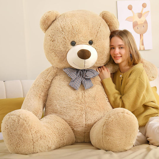 Giant Teddy Bear Stuffed Animals, Light Brown, 47/55/59/71 Inches